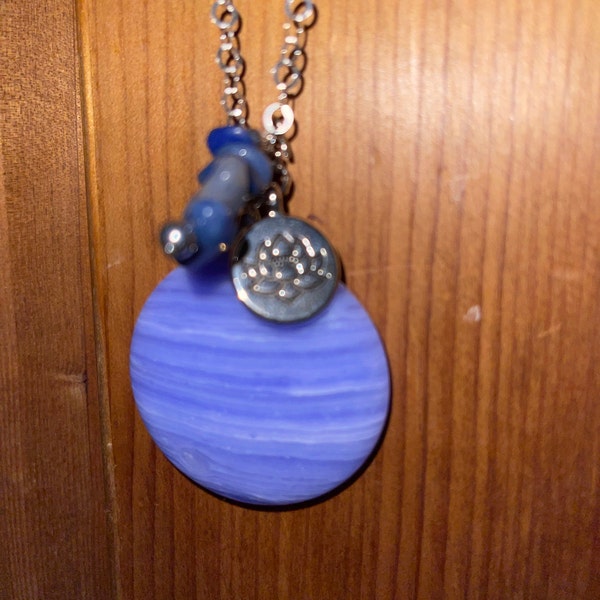 Turquoise (D/S Imit) 50x20mm Tree of Life Pewter Charm With Stacked ...