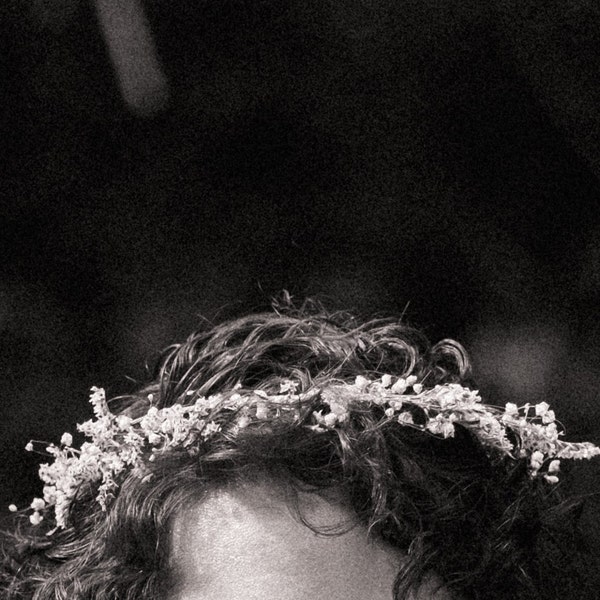 Real Dried Babys Breath and Statice Flower Crown: Ivory Wedding Tiara ...