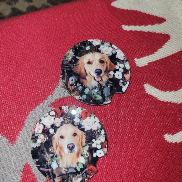 Personalized Car Coasters Set of 2, Photo Car Coasters, Custom Car ...