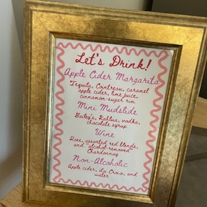 Bright Wavy Red Pink Menu Template, Colorful Handwritten Menu, Editable ...