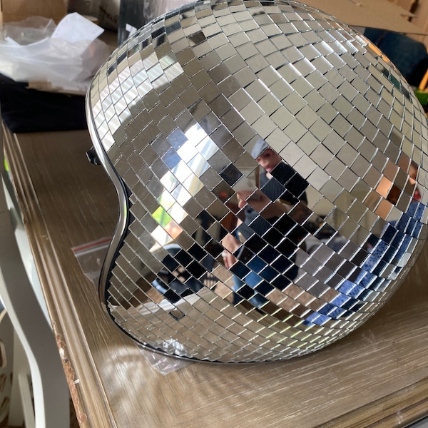 Disco Ball Helmet With Retractable Visor QUICK DELIVERY! - Etsy UK