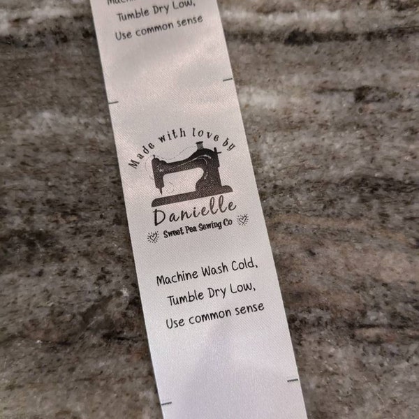 Set of 100pcs Iron on Labels Personalized Logo Custom Clothing Label ...