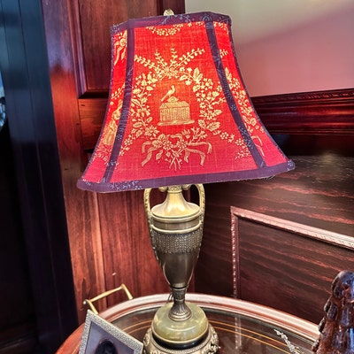 Grandma Moses Bridge Lamp Shade, Lampshade Threads Onto Floor Lamp ...