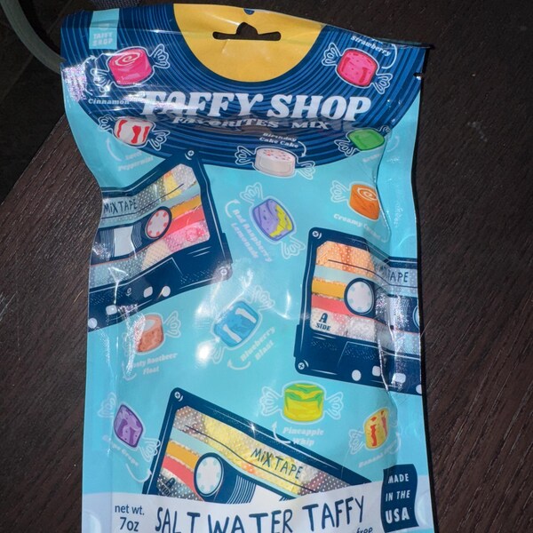 Taffy Shop Happy Birthday Salt Water Taffy 7oz Bag Candy Soft and Sweet ...
