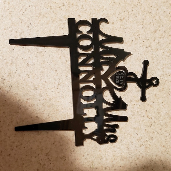 Anchor Cake Topper,anchor Wedding Cake Topper,navy Wedding Cake Topper ...
