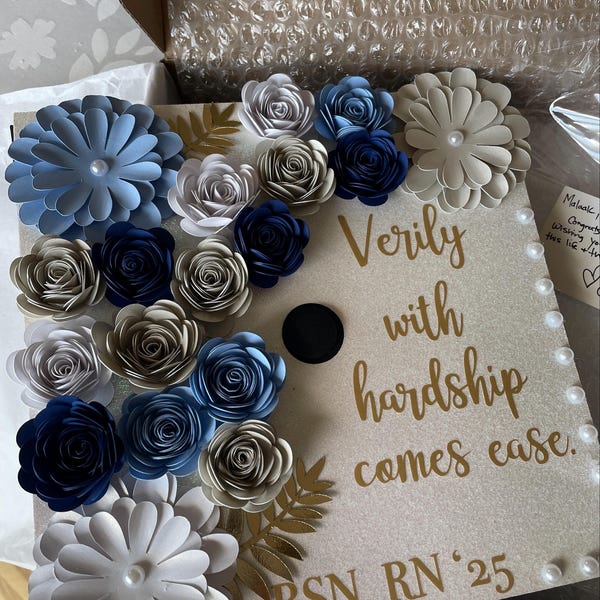 Custom Graduation Cap Topper | Arabic Graduation Cap | Pearl Border Cap ...