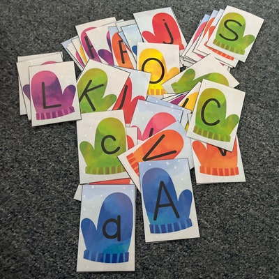 Mitten Letter Match, Winter Preschool Printable, Alphabet Activity ...