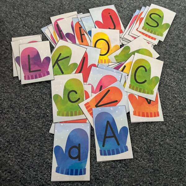 Mitten Letter Match, Winter Preschool Printable, Alphabet Activity ...