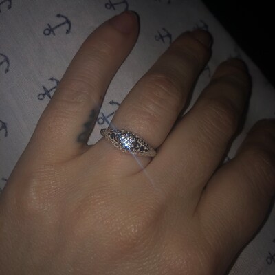 Round Engraved Shank 4mm 7mm Sterling Silver Pre-notched RING Setting ...