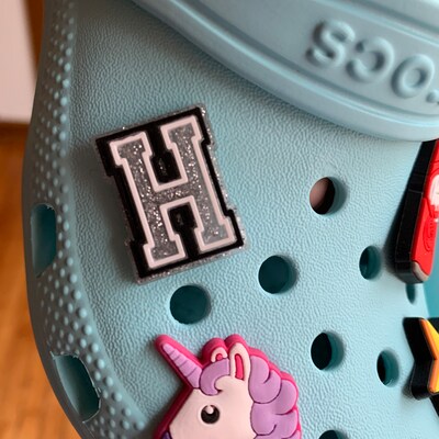 Gold Alphabet Letter Croc Charm - Etsy