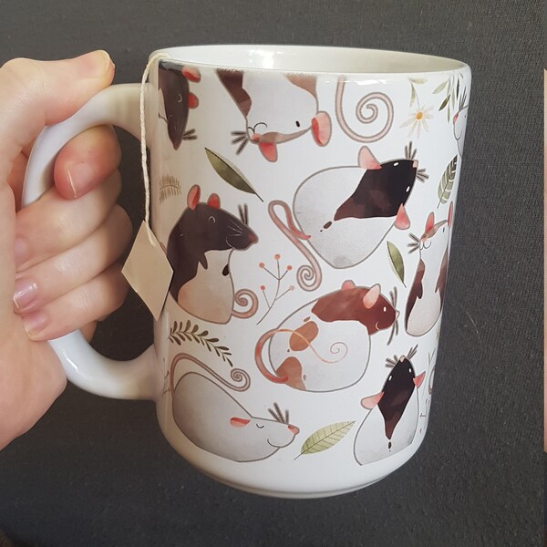 Rat Coffee Mug, Cute Rat Gift, Rat Lover, Rat Cup, Gift for Her, Him ...