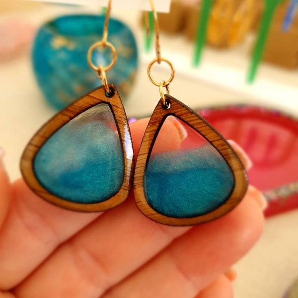 Macrame Blank Earring Oak Wood Blanks, 17 Options, Fully Customisable ...
