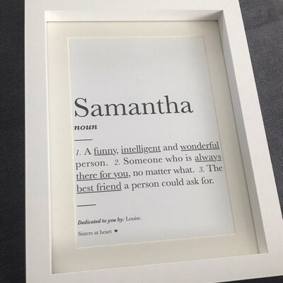 Best Friend Definition: Print, Personalised, Personalized, Custom Gifts ...