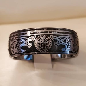 Engraved Tungsten Ring Native American Ring Southwestern | Etsy