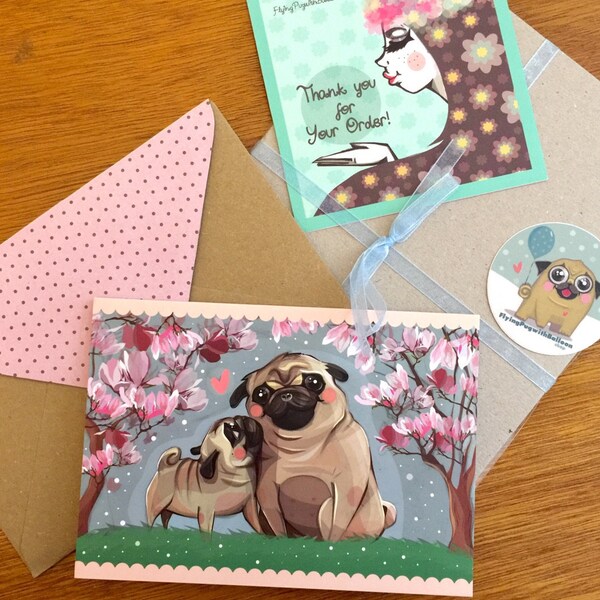 Pug Print, Pug Art Instant Download, Pug Digital Printable Art, Sweet ...