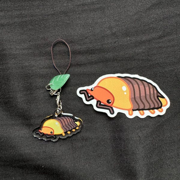 Rubber Ducky Isopod | Phone Charm Strap Keychain Sparkle Epoxy - Etsy