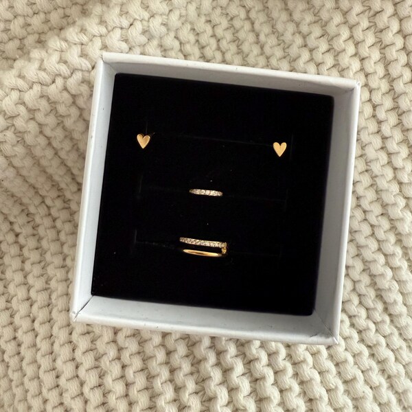 20G/18G/16G Heart Push Pin Labret • Threadless Flat Back Earring ...