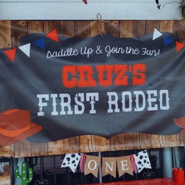 Cowboy Birthday Banner, Cowboy Party Decor, Cowgirl Birthday, Western Birthday Banner, Birthday ...