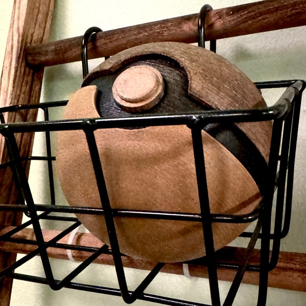 Minimal Wooden Pokeball | Hand-finished 3D Printed Wood - Etsy