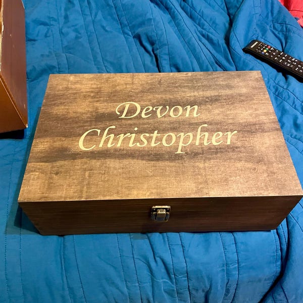 Personalized Time Capsule Keepsake Box, 1st Birthday Memory Box, Baby's ...