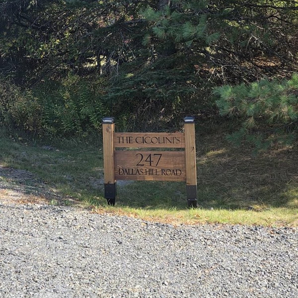Address Sign | Wood Address Sign | Outdoor Address Sign | Personalized ...