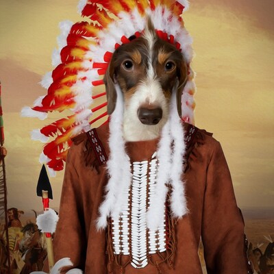 Custom Cowboy Pet Portrait . Custom Cowboy Animal Portrait . Cowboy ...