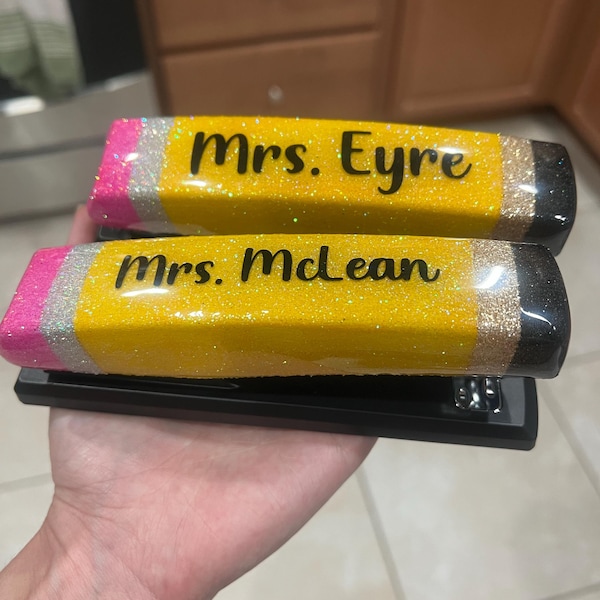 Personalized Stapler|teacher Stapler|pencil Stapler|glitter Stapler ...