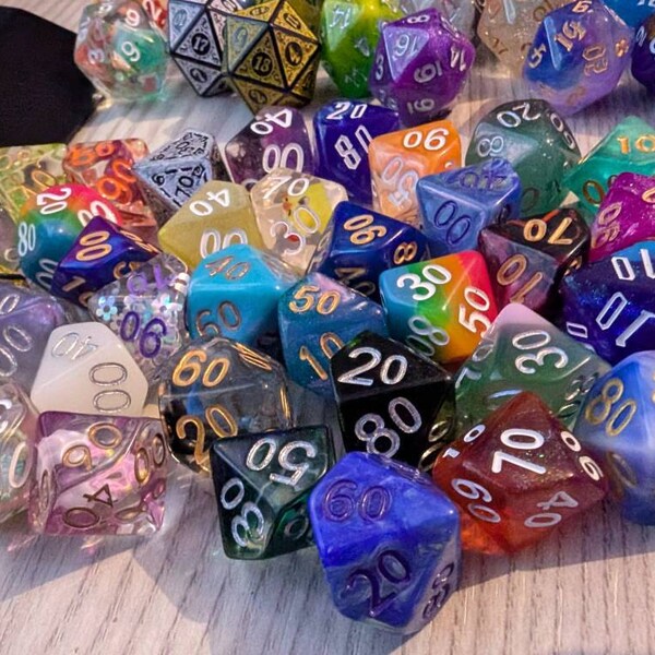 Mystery Bulk Random Dice Scoop | Mixed Dnd Polyhedral Scoop of Dice ...