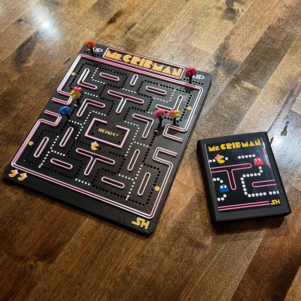 Ms Crib-man Arcade Cribbage Board - Etsy