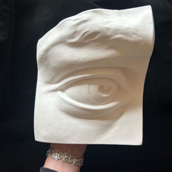 Plaster Cast of Michelangelo's David, Eye Sculpture. Male Sculpture ...