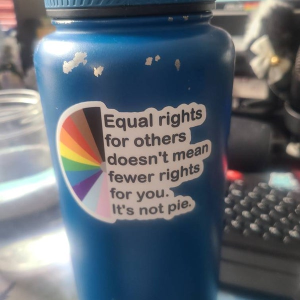 Equality Sticker, LGBTQ+ Pride Sticker, Equality for All, Vinyl Decal ...