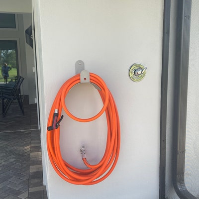Standard Size Holds 100' Rust Free Satin Finish Hose Holder Rack ...