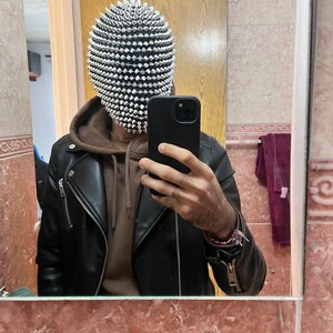 Unique Design Full Face Square Jewel Mask Handmade Full - Etsy