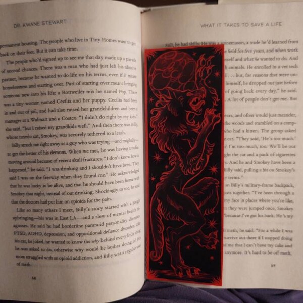 Werewolf Bookmark, Collectible Laminated Art Bookmark, Horror Fan Gift ...