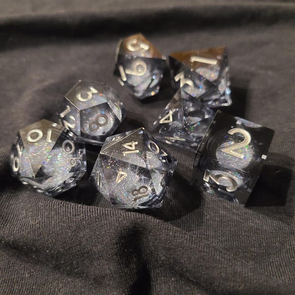 Metal Dice / Ice Storm / Dnd Dice Metal / Blue Luminance - Etsy