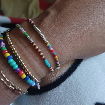 Single Strand Tiny Seed Bead 32 Long Single Strand Necklace ...