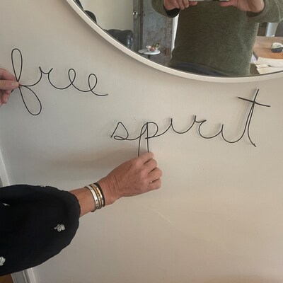 AUTOGRAPH Font Wire Words Wire Word Sign Personalized Wall Art Wire ...