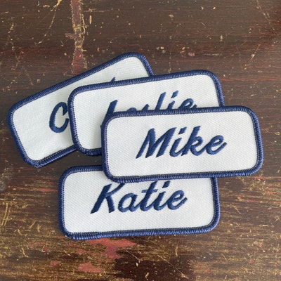 Embroidered Custom Iron-on Rectangle Name Patch - Etsy