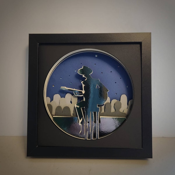 Paper Airplane Shadow Box , 3D Layered Paper Airplane and Sky SVG ...