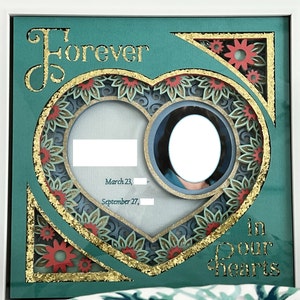 CUSTOMIZABLE 3D MEMORIAL Shadow Box Svg for Cricut for - Etsy
