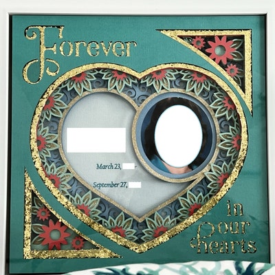 CUSTOMIZABLE 3D MEMORIAL Shadow Box Svg for Cricut for - Etsy