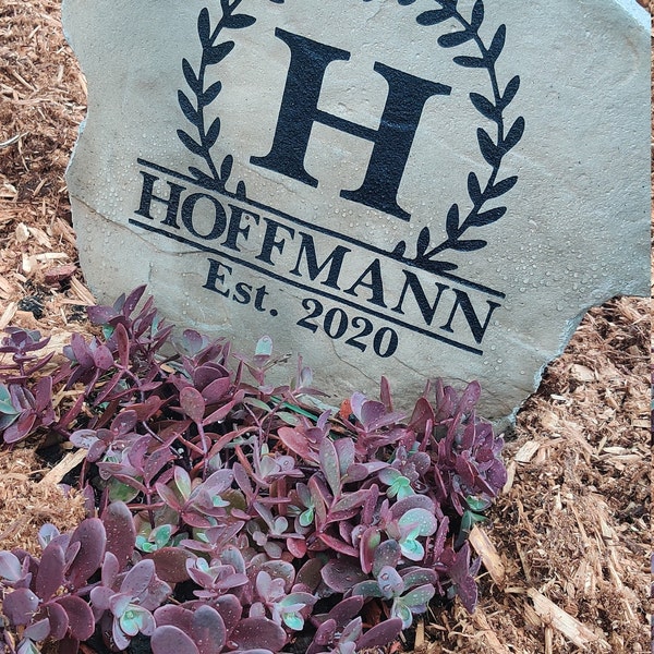 Personalized Monogram Name Rock - Engraved Stone - Personalized ...