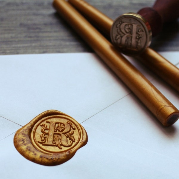 Alphabet Letter " R " Wax Seal Stamp , Sealing Wax Stamp, Wax Stamp ...
