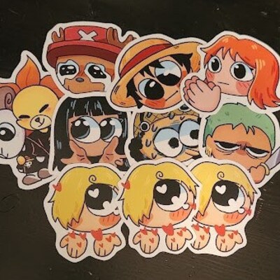 WLW Couple Cartoon Vinyl Sticker Set - Etsy