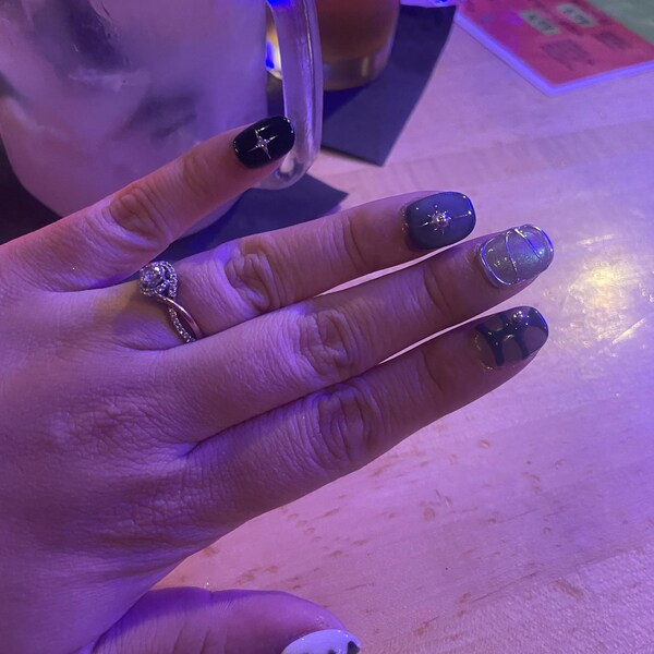 Saturn’s Radiance Press on Nails: Bronze Chrome Design With 3D ...