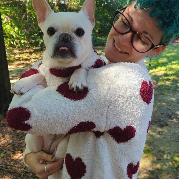 Matching Pet Owner Set Pets Cat Dog Parent Love Red Heart Shape Lover ...