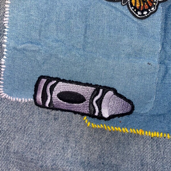 Crayon Embroidered Patches - Kid's Backpack Patch - Etsy