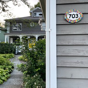 Custom House Numbers Tile With Tropical Fish, Coastal Address Sign ...