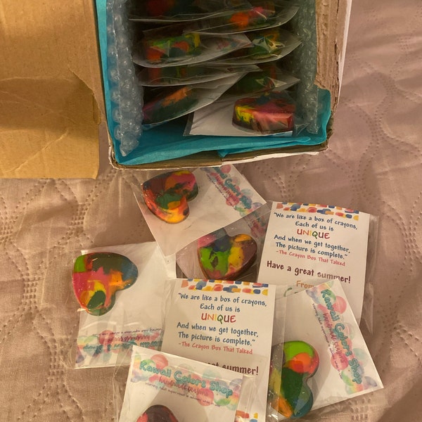 HEART CRAYON Box That Talked Poem, Student Gift From Teacher ...