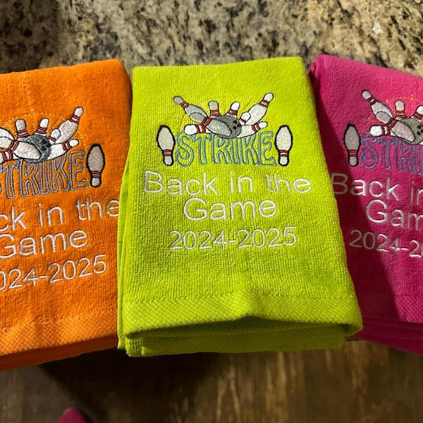 Personalized Bowling Towel, Bowling, Bowling League Towel, Bowling Team ...